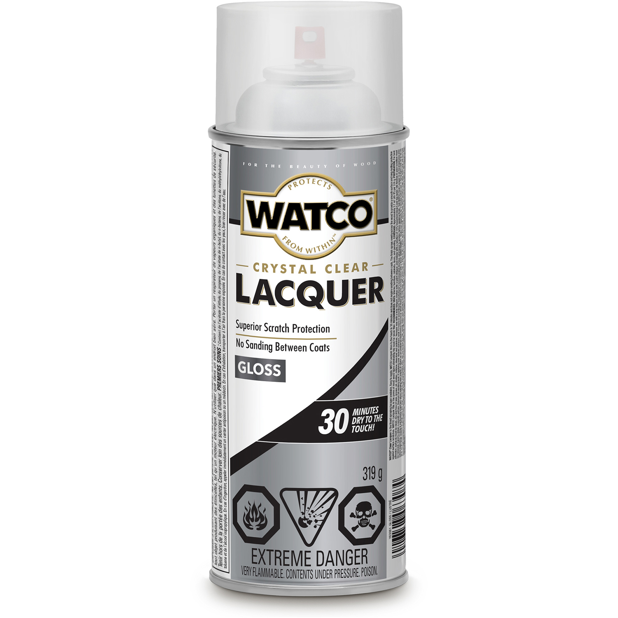 Rust-Oleum Laque pour bois Watco, 319 g, Transparent, Brillant KR079 ...
